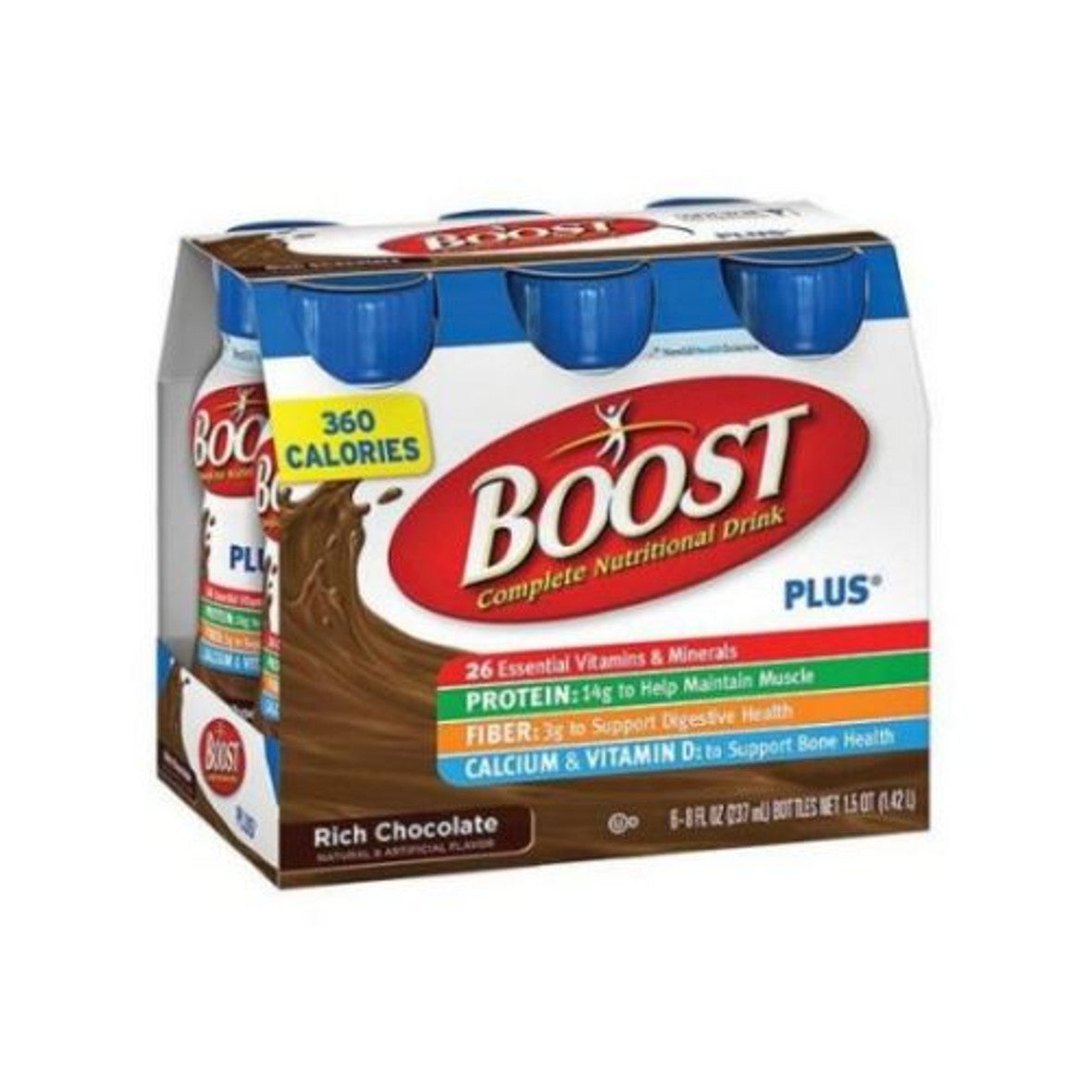Boost Plus Rich Chocolate Nutritional Drink, 8 Fluid Ounce, 24 Per Cas ...