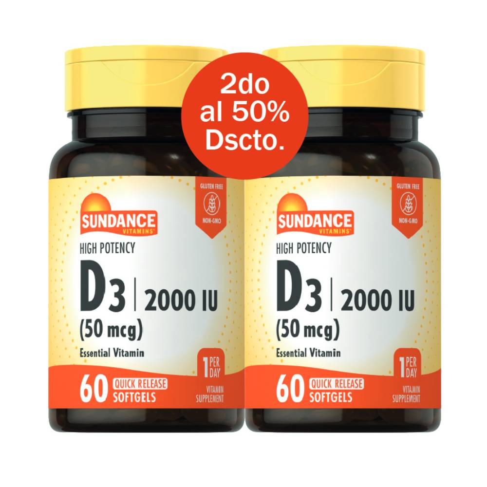 Sundance D3 2000 IU Quick Release – 60 Softgels — Pasteur Pharmacy