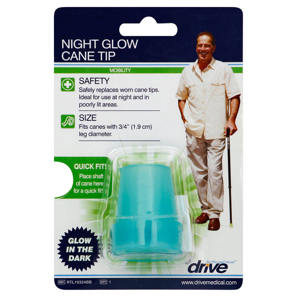 Drive Medical Glow-In-The-Dark Cane Tip 3/4" Blue — Pasteur Pharmacy