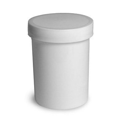 Plastic Ointment Jar With Molded White Caps 12 X 4 Oz — Pasteur Pharmacy