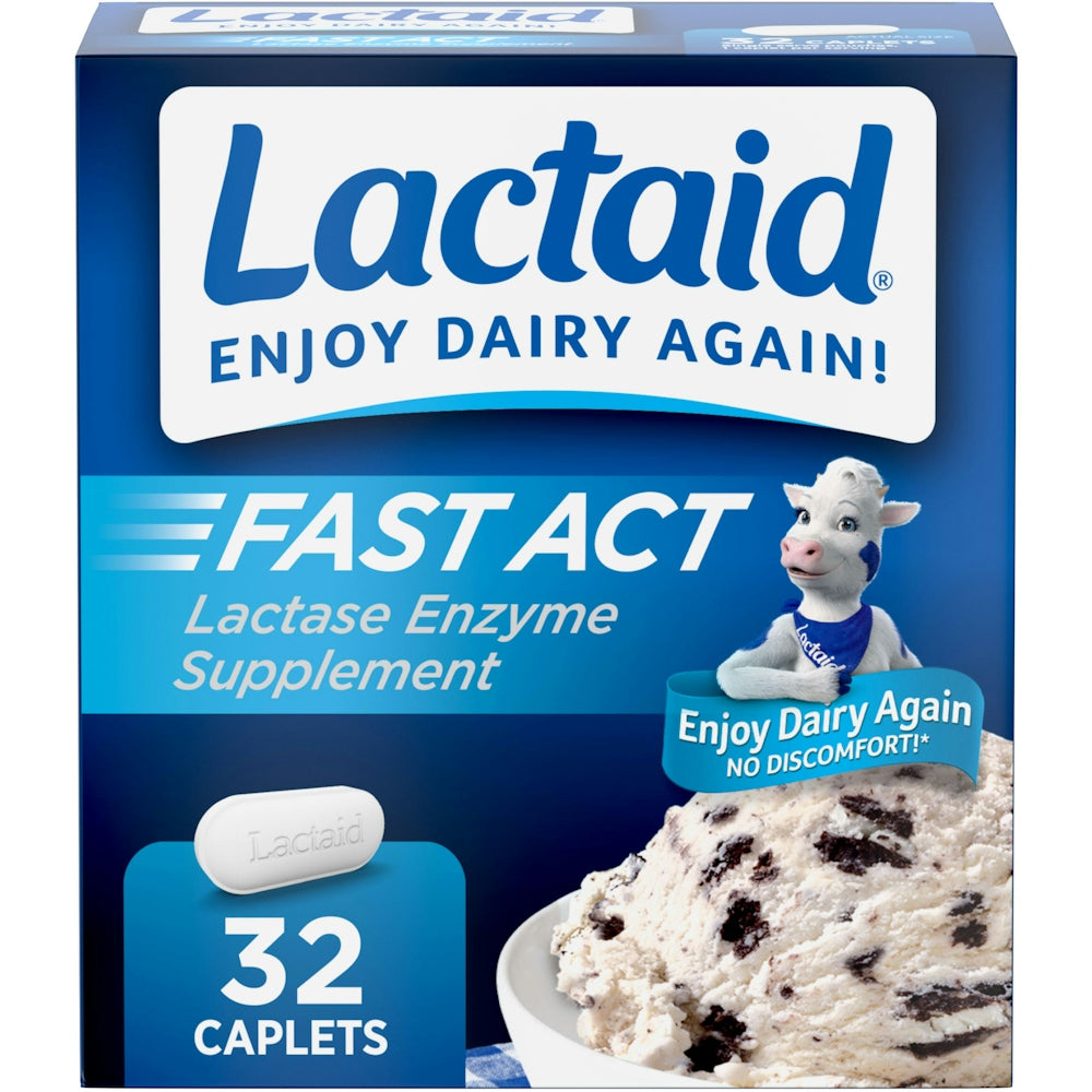 Lactaid Lactase Enzyme Supplement, Fast Act, Caplets — Pasteur Pharmacy