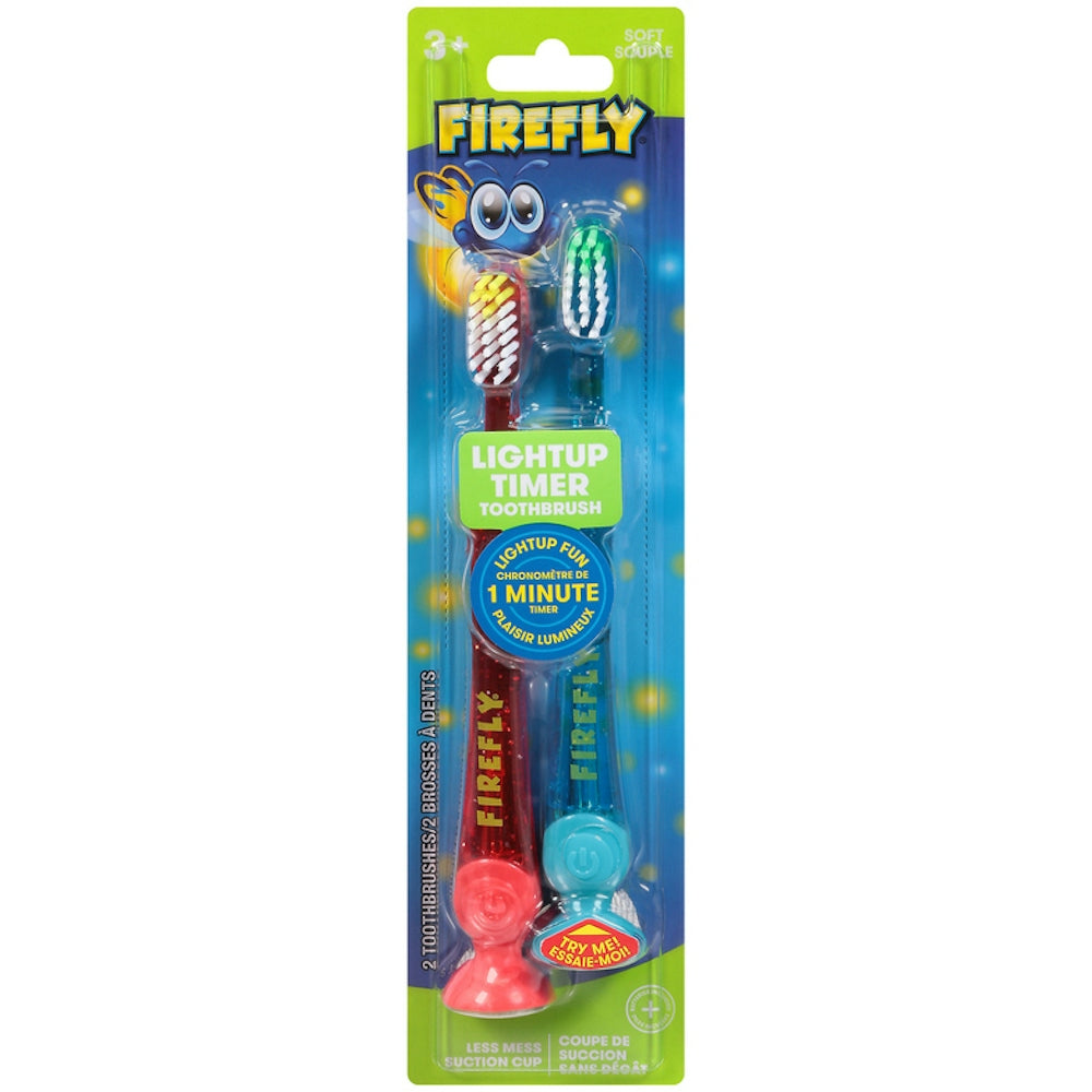 Firefly Kids' Light-Up Timer Toothbrush - Soft - 2ct — Pasteur Pharmacy
