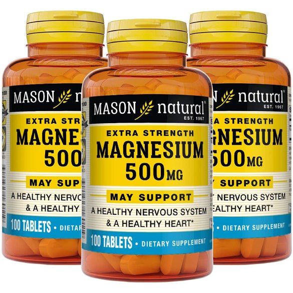 Mason Natural Tablets Extra Strength 500 Mg Magnesium — Pasteur Pharmacy