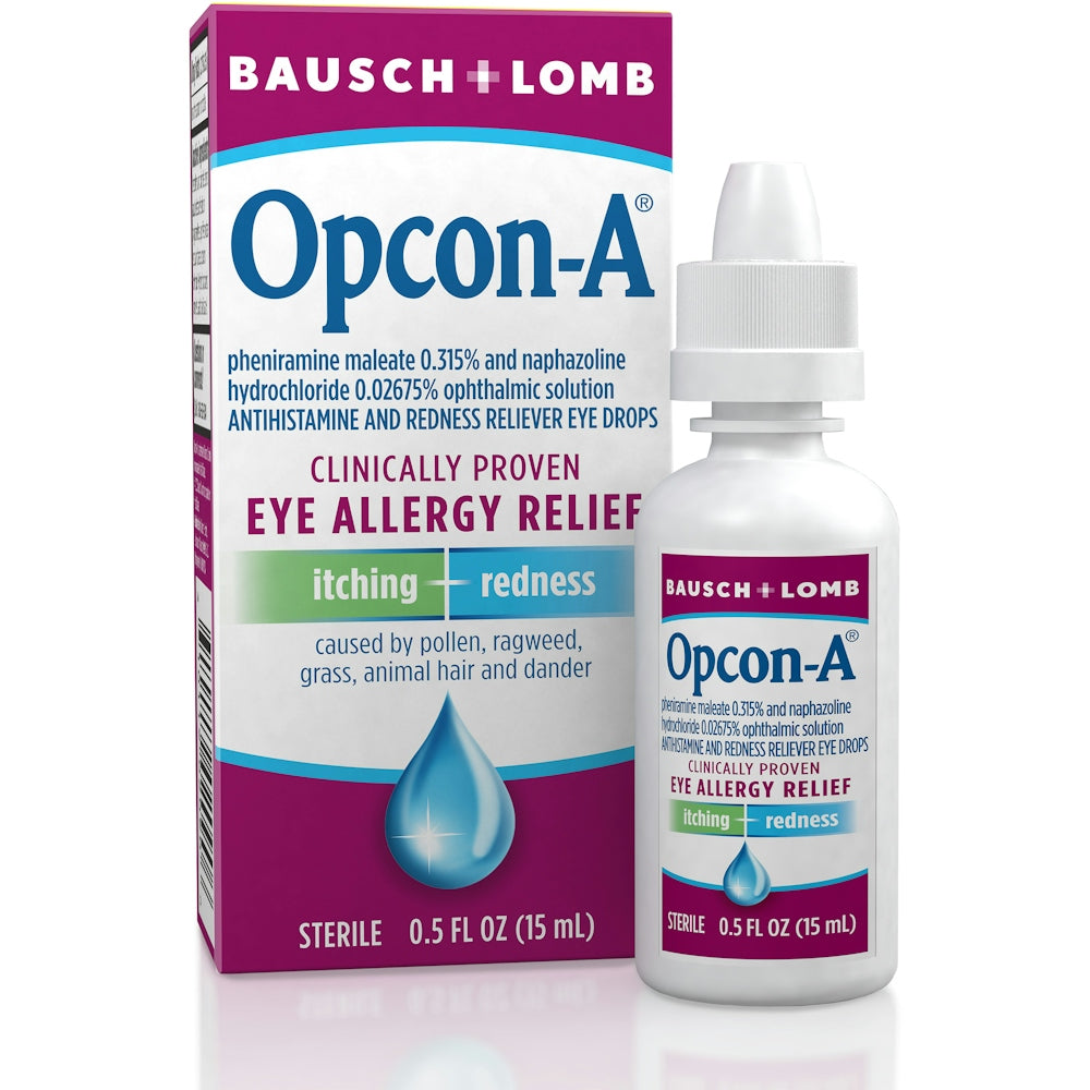 Opcon-A Allergy Relief Sterile Eye Drops – Multi-Action Formula, 0.5 F ...