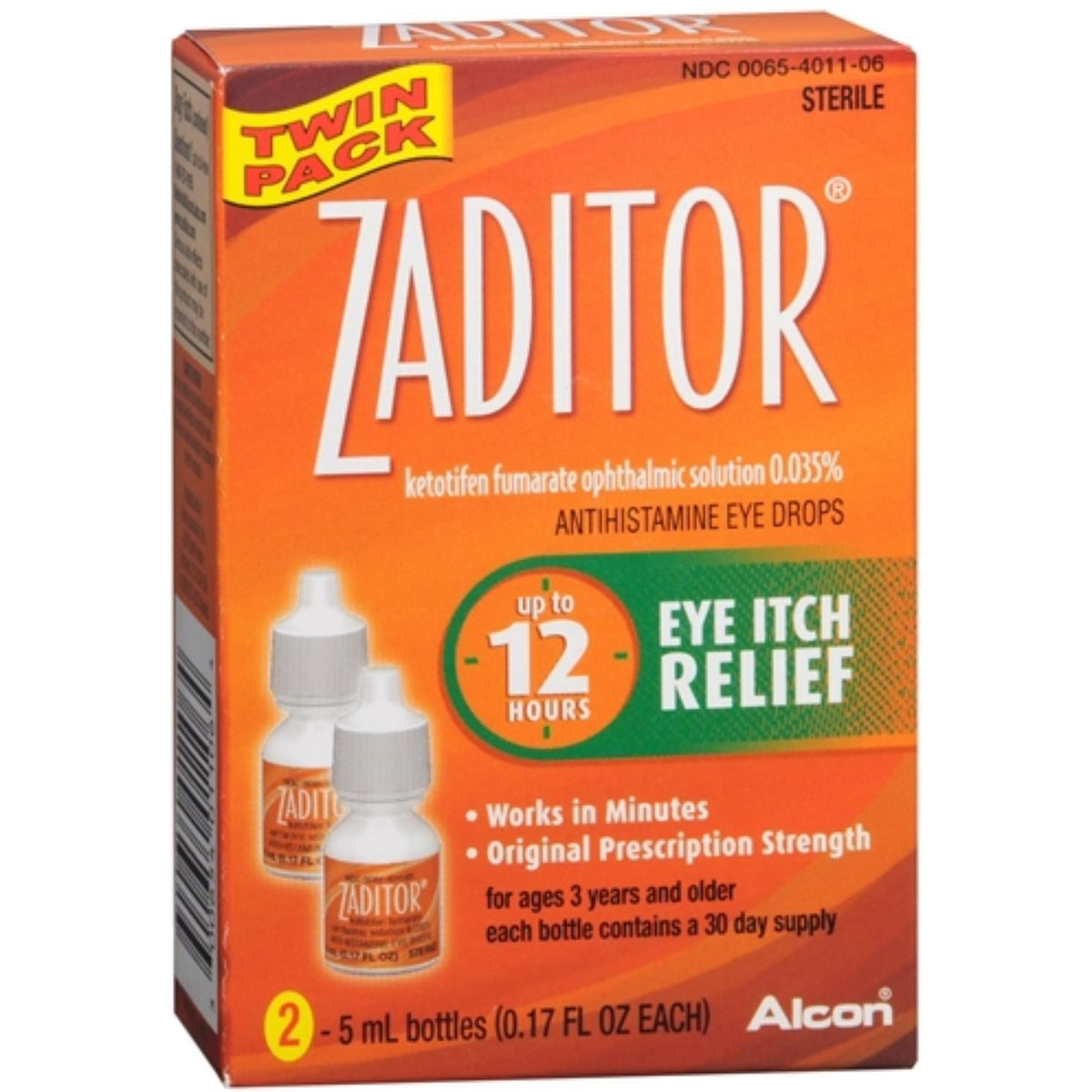 Zaditor Antihistamine Eye Itch Relief Drops Twin Pack — Pasteur Pharmacy