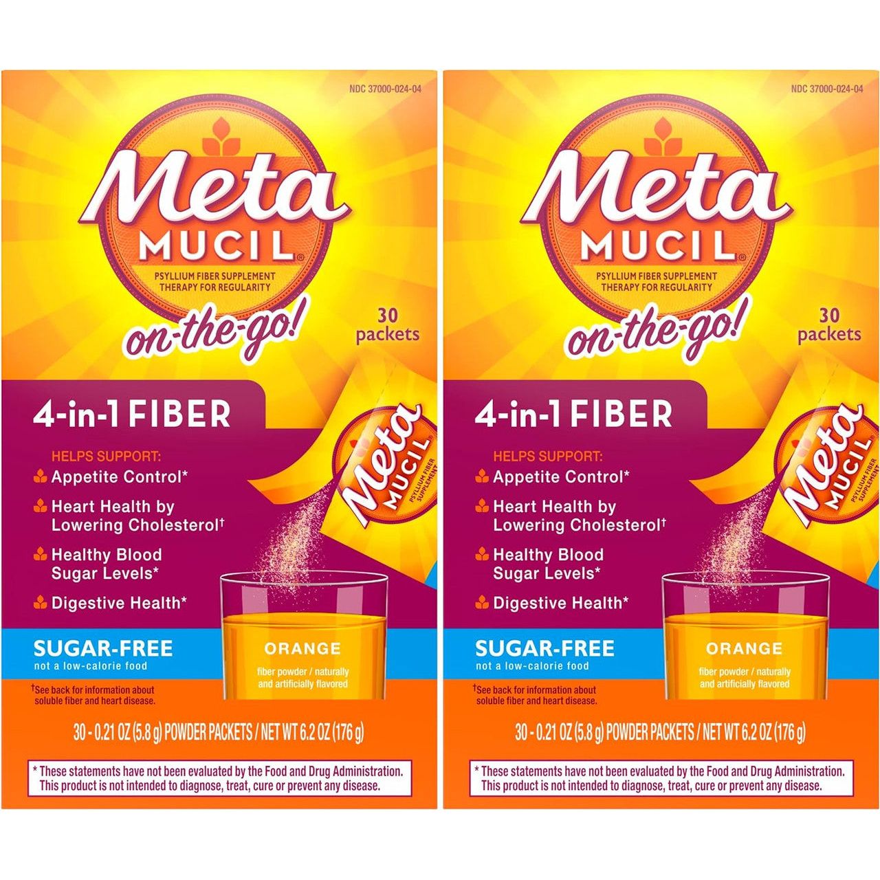 Metamucil Psyllium Fiber Supplement, 4 In 1 Fiber, Powder Packets, Ora ...