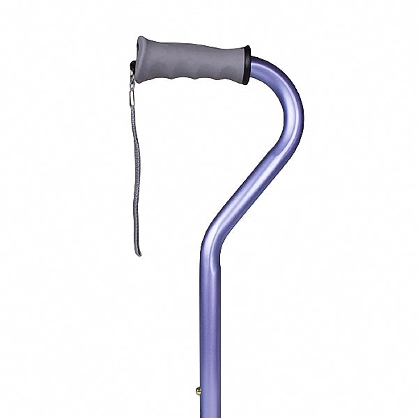 Carex Adjustable Offset Cane with Ergonomic Soft Grip – Stylish Purple ...