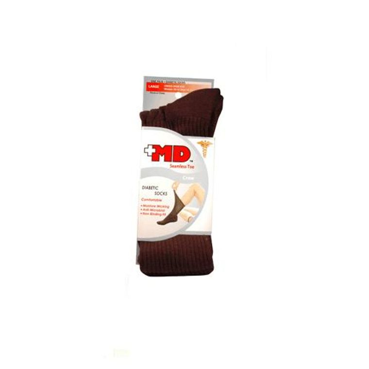 MD Black Diabetic Crew Socks Large 1 Pair — Pasteur Pharmacy