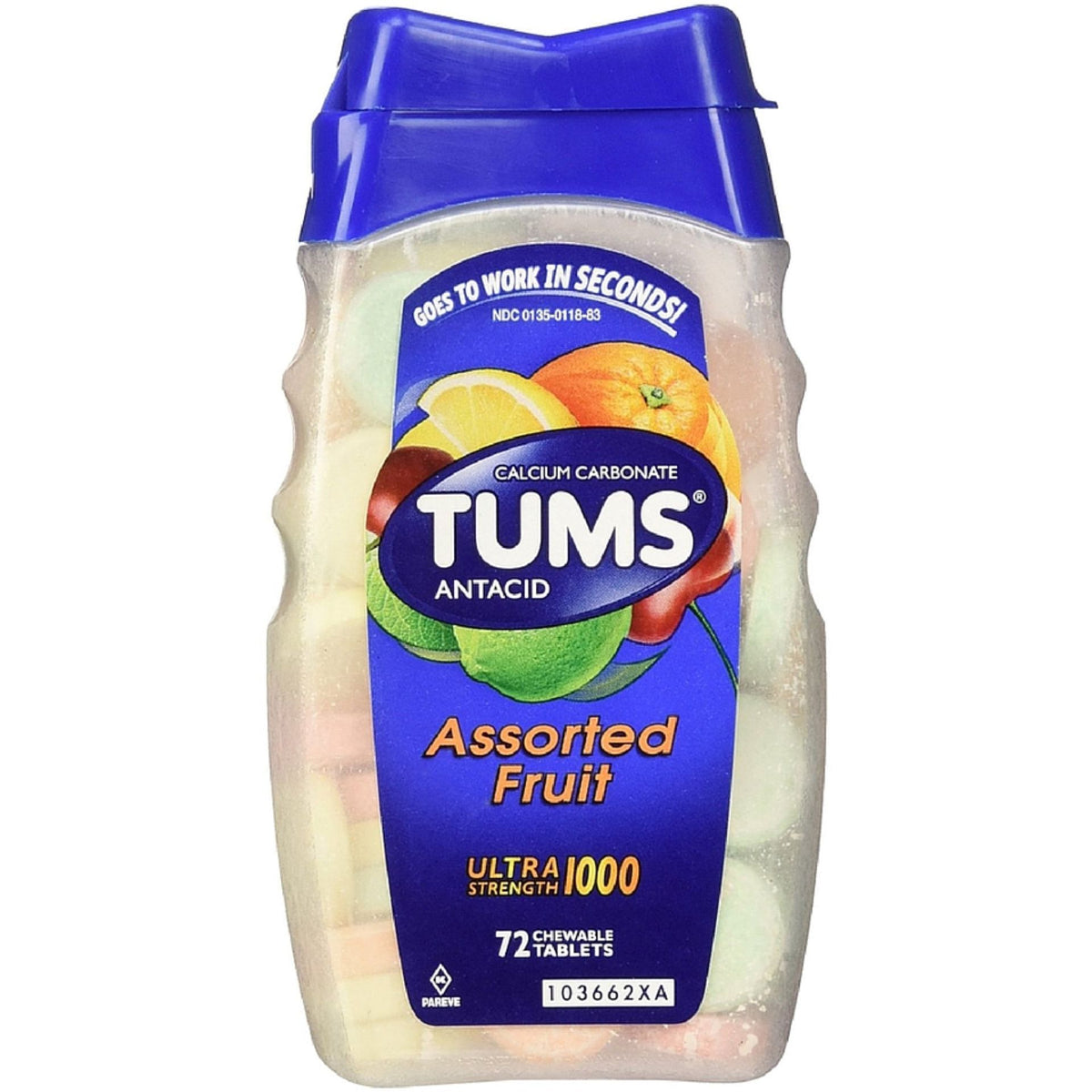 Tums® Ultra Strength 1000 – Assorted Fruit Antacid Chewable Tablets ...