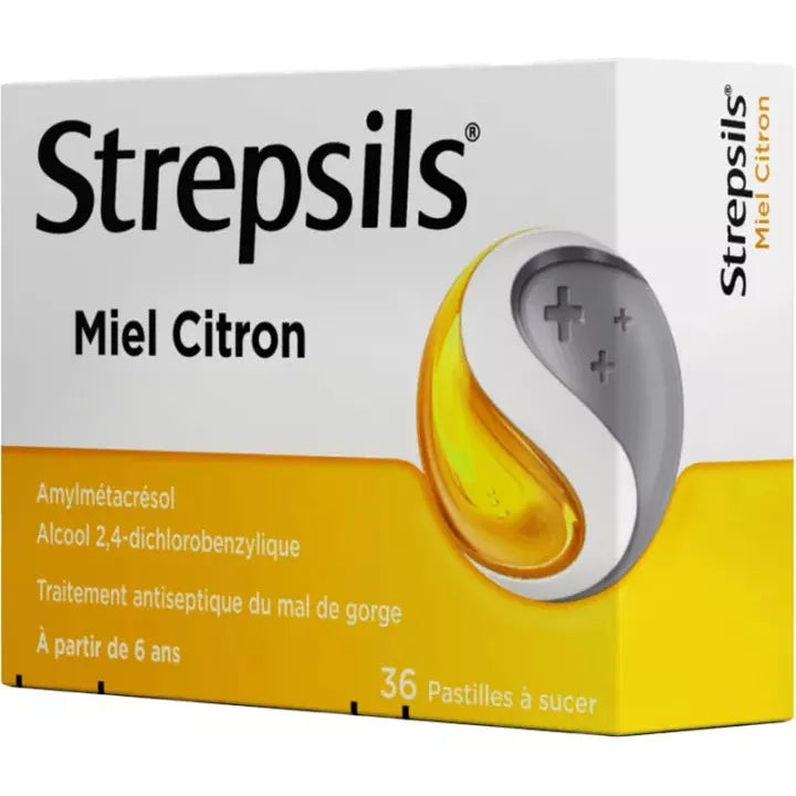 Strepsils Miel Citron Lozenges Sore Throat Relief Pack of 36 — Pasteur ...