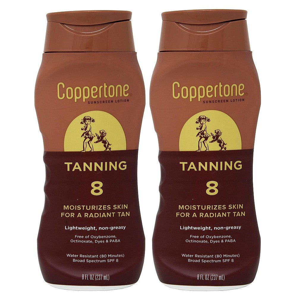 Coppertone Tanning Defend & Glow Sunscreen With Vitamin E Lotion SPF 8 ...