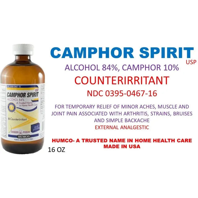 Camphor Spirit Humco 473 mL (16 Oz. / Pint) P/n 046716 — Pasteur Pharmacy