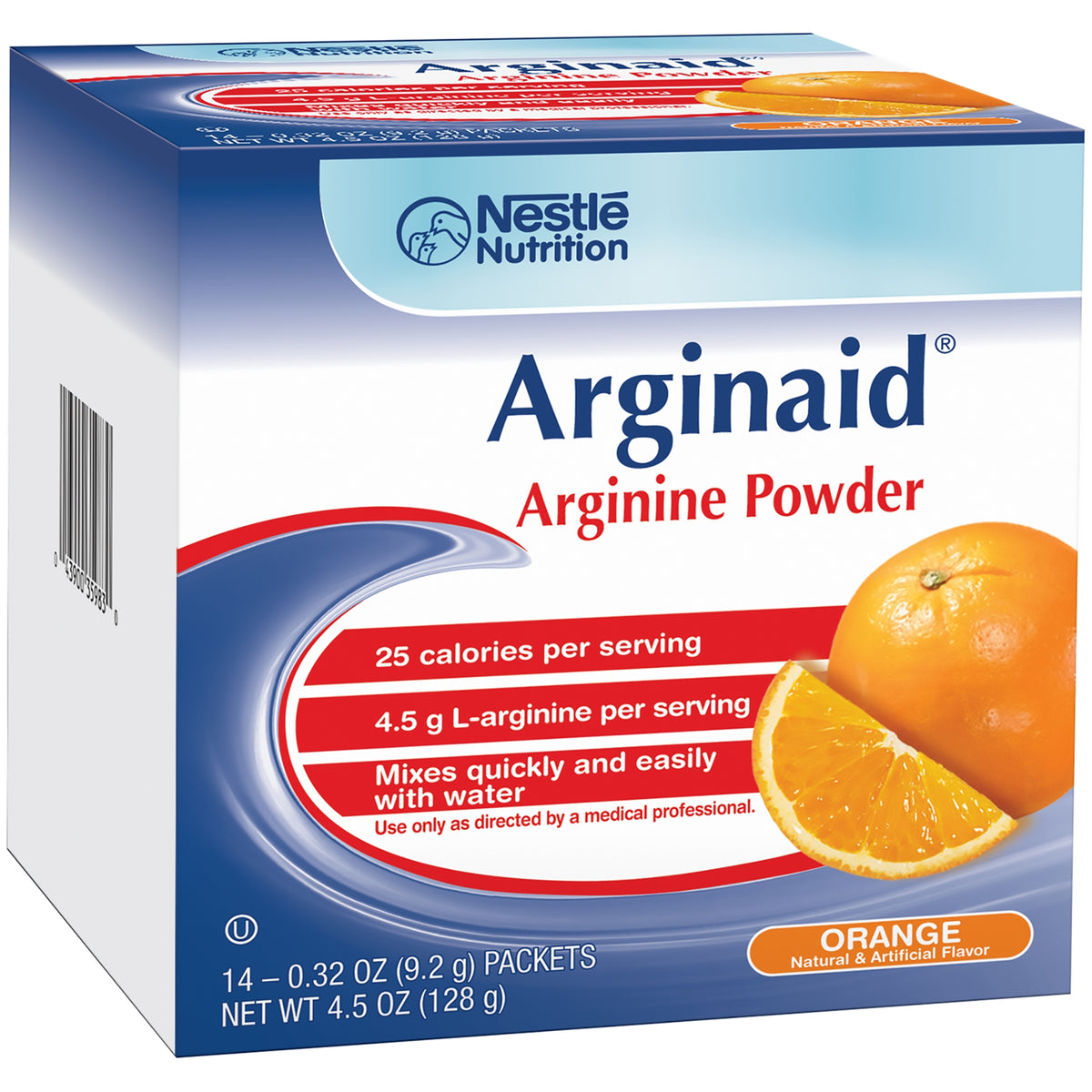 Arginaid Nestle Arginine Orange Powder Packets .32oz — Pasteur Pharmacy