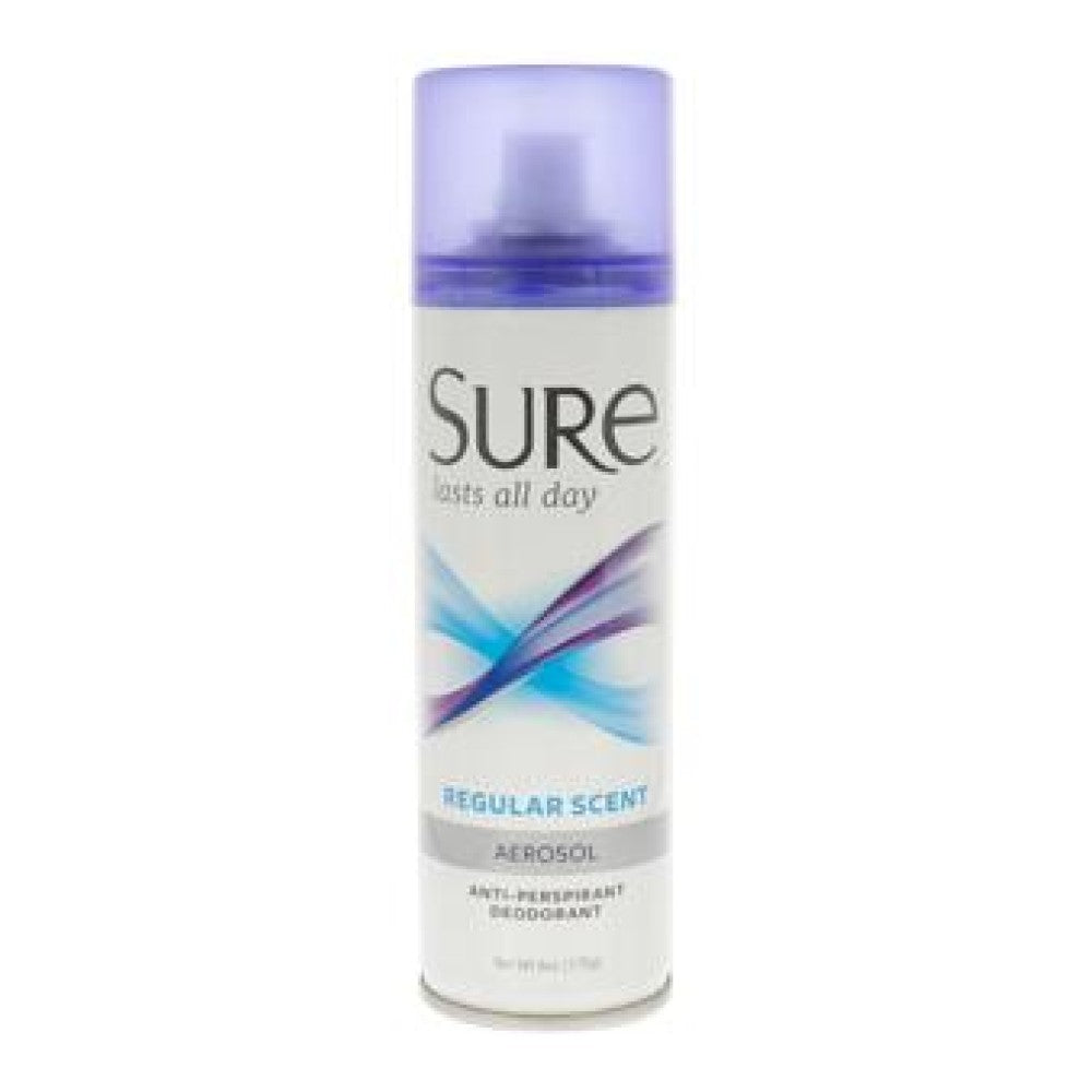 Sure Anti Perspirant Deodorant, Aerosol, Regular Scent 6 Oz — Pasteur ...