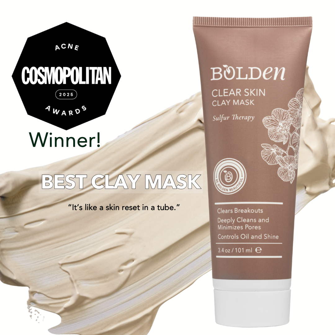 Bolden Clay Mask | Sulfur & Willow Bark Acne Treatment for Clear Skin ...