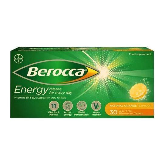 Berocca Energy Natural Orange Supplement Sugar Free Effervescent Table ...