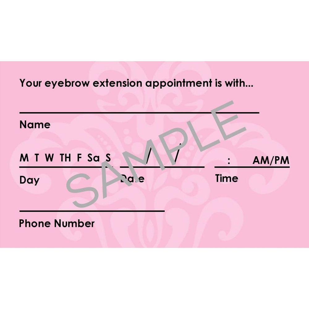 Brow Care Instructions & Appointment Card - 25 per Quantity — Pasteur ...