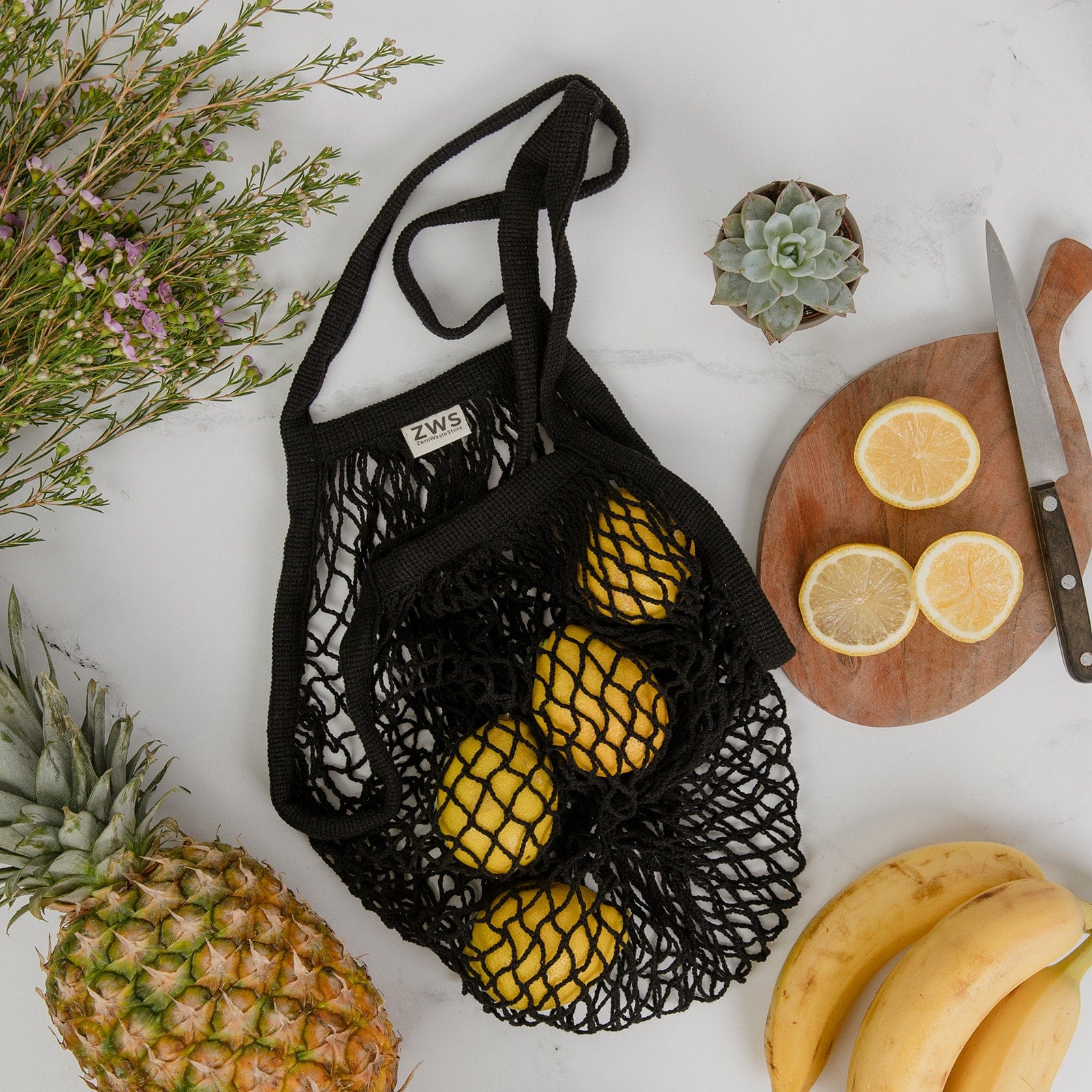 Organic Cotton String Bag - Zero Waste Mesh Bag, Plastic Free, Market ...