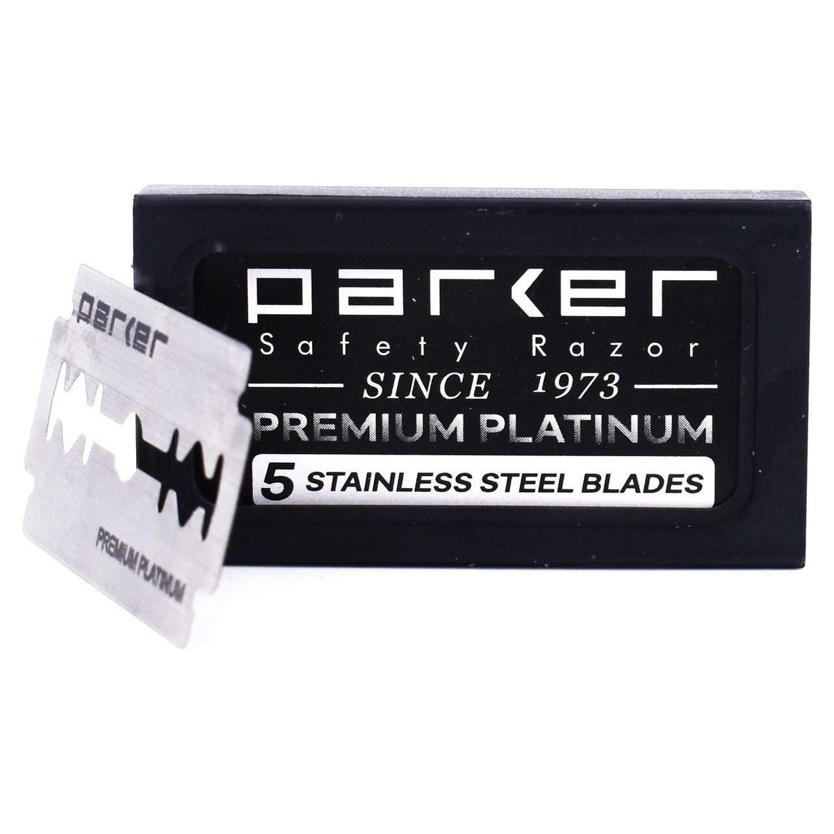 Parker Premium Platinum Stainless Steel DE Razor Blade - 20x5 Blades ...